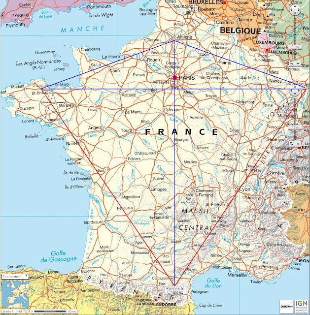 Réflexions sur trois points: La géographie sacrée de la France - Partie 2