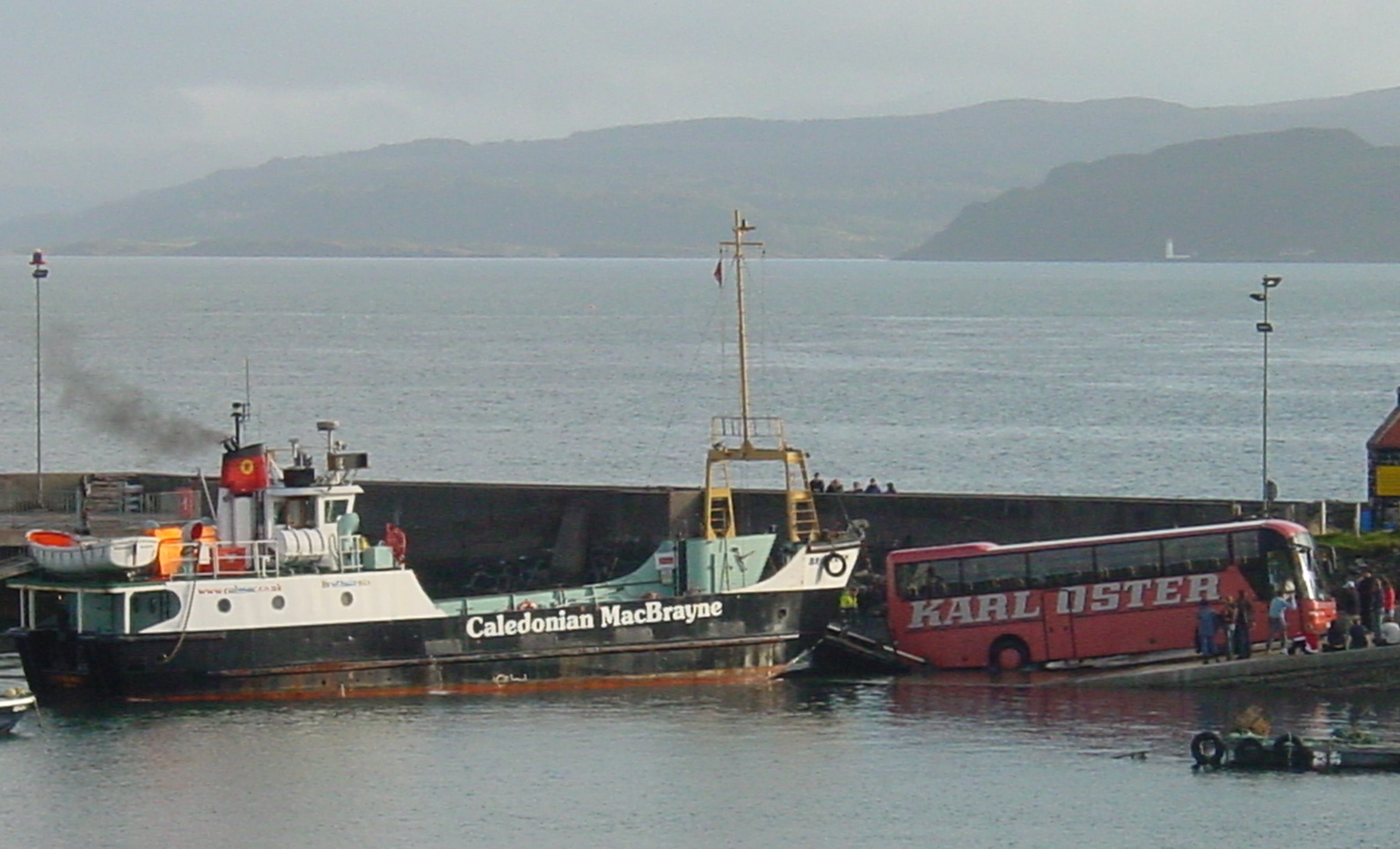 A Kilchoan Diary: Loading a Coach onto a Ferry