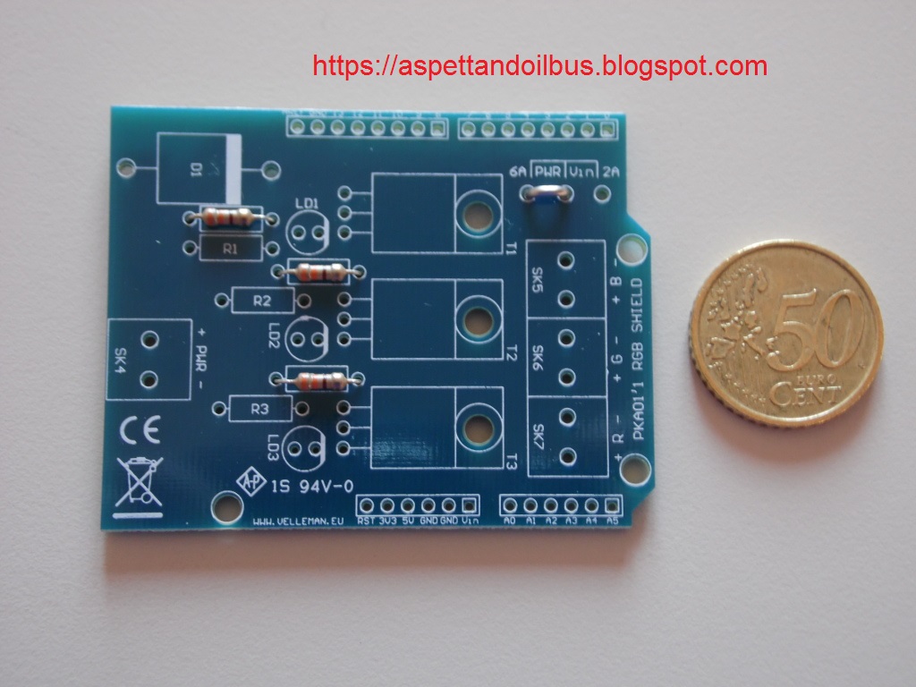 Aspettando il bus: Come montare il KIT della Velleman KA01 RGB Shield for Arduino – Parte 1