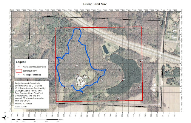Geospatial Field Methods : Lab 7: GPS Land Navigation