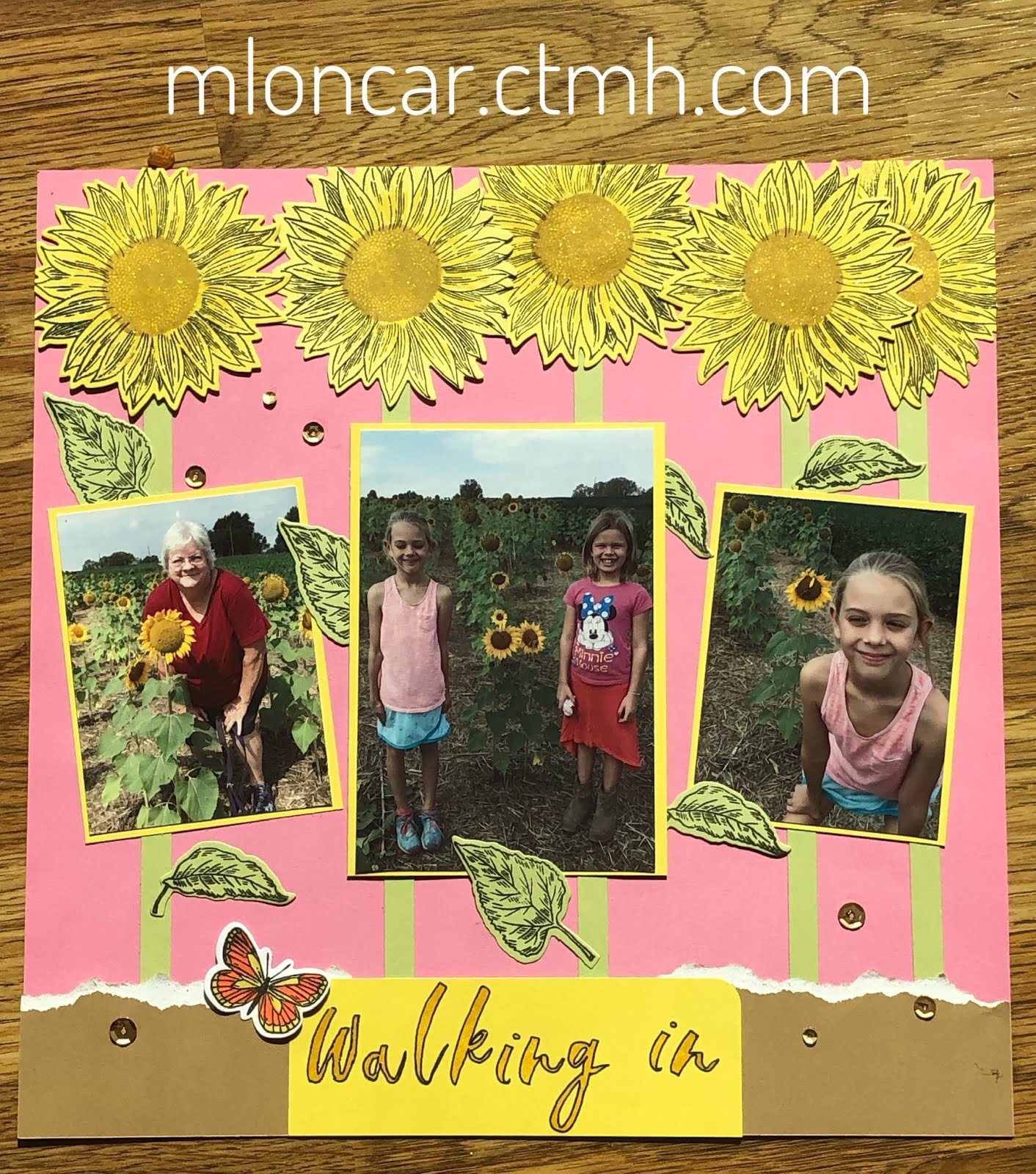 Show and Tell with Michelle: Sunflower Layout ~ Color Dare #362