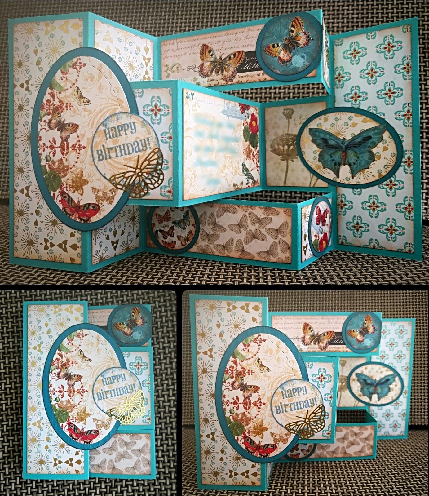 Angie Papercrafts: Tri-fold Birthday Cards - Butterflies