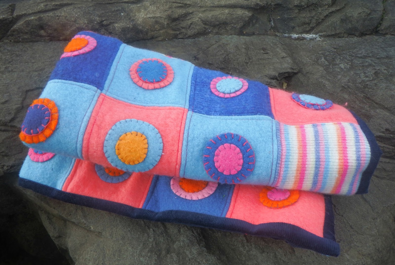 Wonky Patchwork: Wool Patchwork Baby Quilt