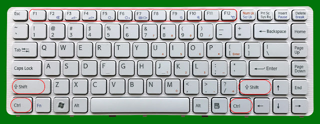 Fungsi : CTRL + SHIFT + F1-F12 - farranor