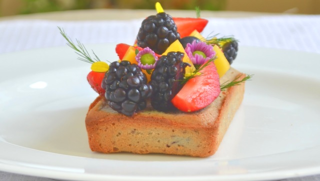Sorrel (Zobo) Cake, Mixed Fruits & Sorrel Syrup