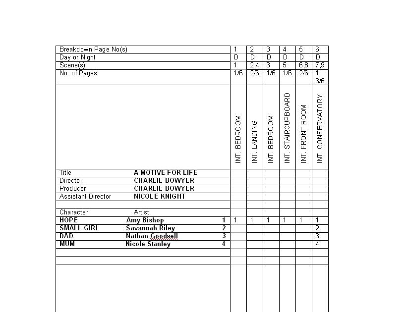 Pre-Production: Strip Board
