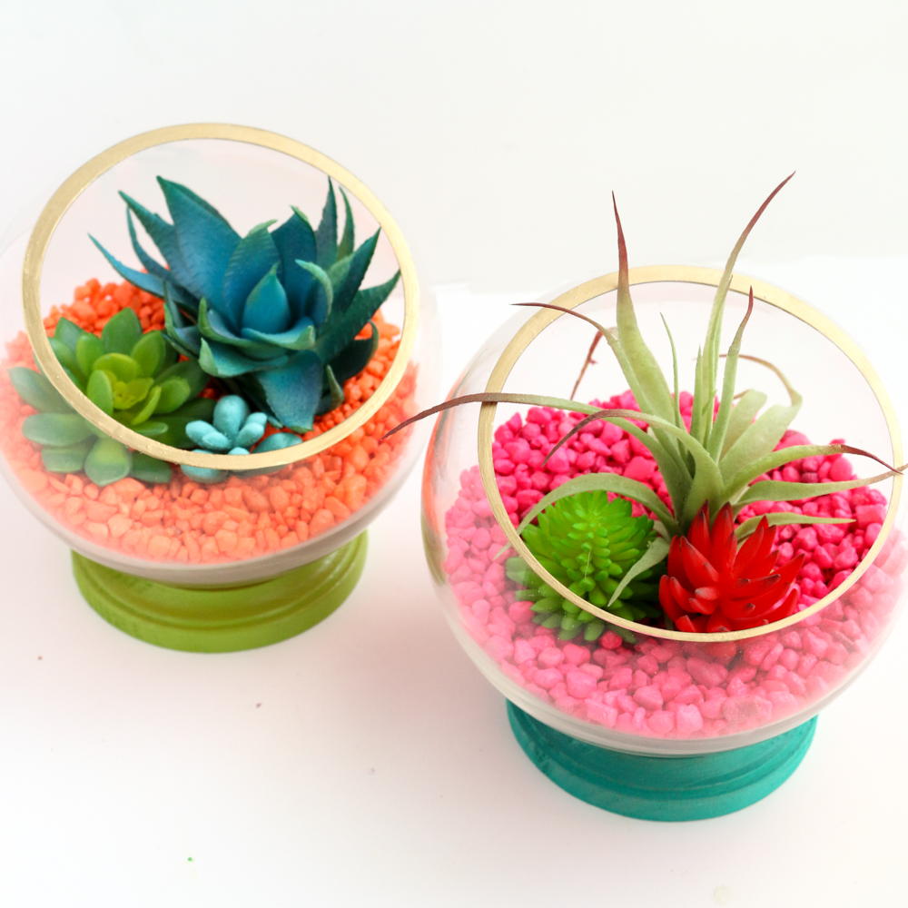 DIY It - Neon Footed Terrariums - A Kailo Chic Life
