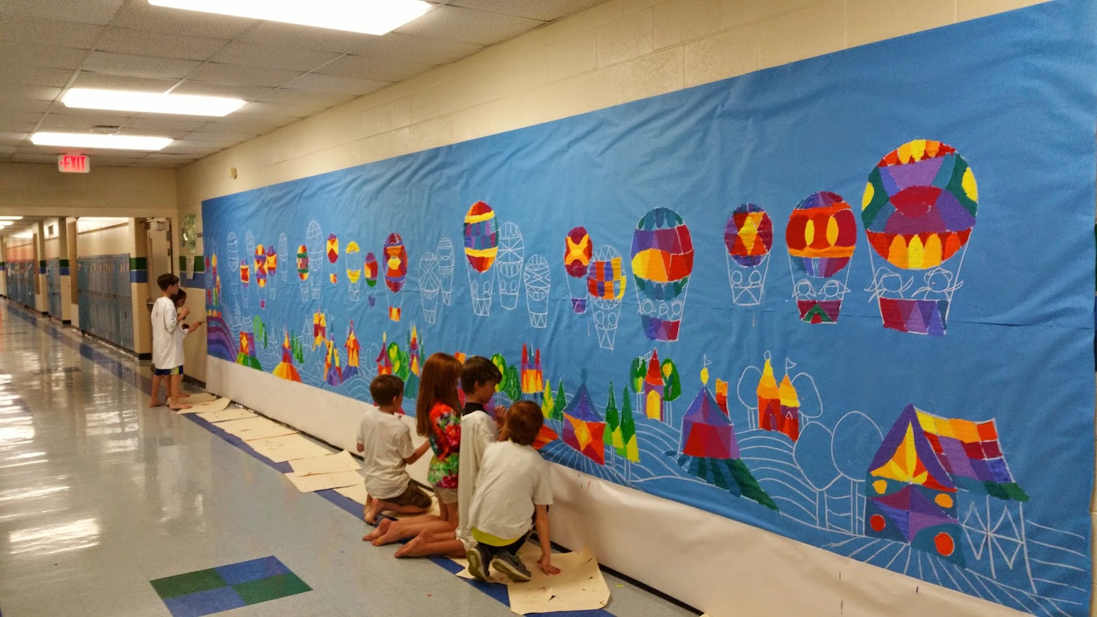 Paintbrush Rocket: Collaborative Mural Painting!!!