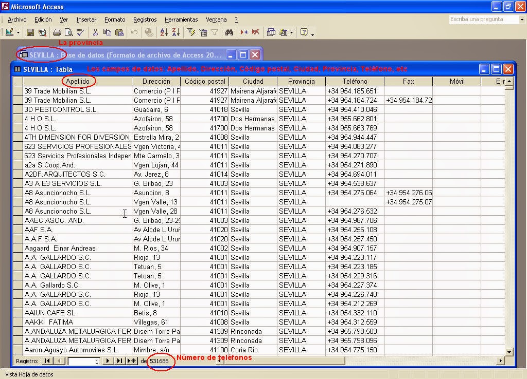 base de datos relacionales: base de datos de texto completo