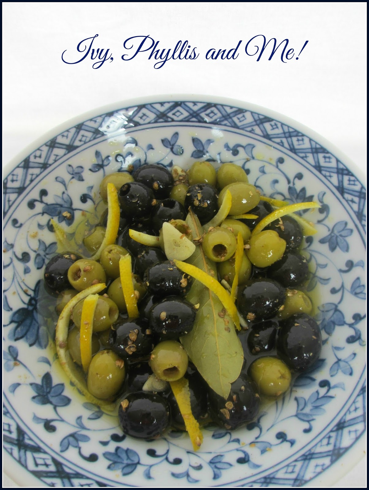 Ivy, Phyllis and Me!: BAKED GREEK OLIVES
