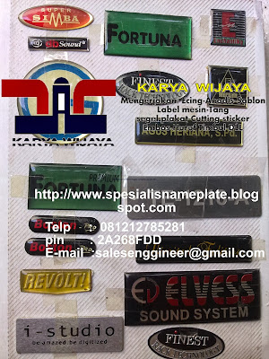 spesialis nameplate dan jasa pembuatan namplate: Jasa pembuatan nameplate