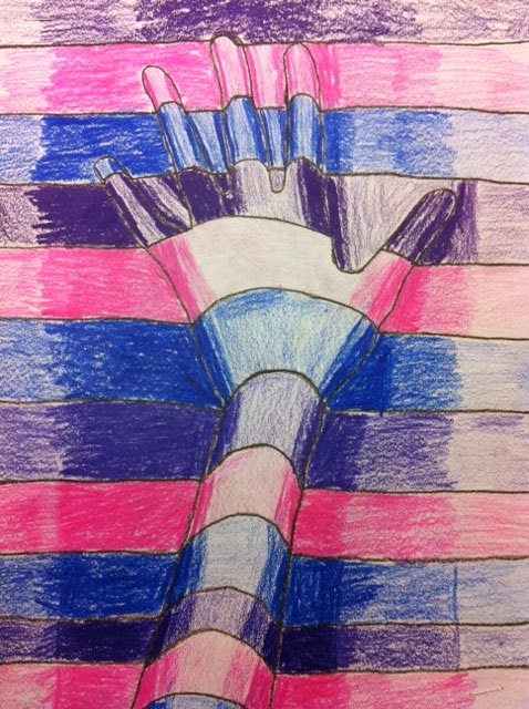Center School Art: Value Hand Drawings by Grade 4