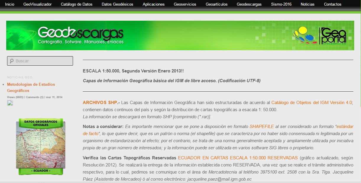 UCE Facultad de Ingeniería y Ciencias Aplicadas: Hojas topográficas del ...
