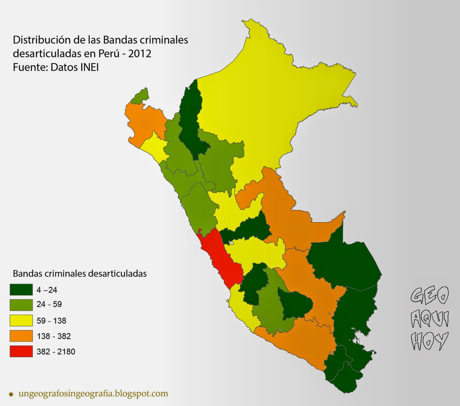 Geografía y Delincuencia: una primera aproximación en Lima y Perú - Un geógrafo sin geografía