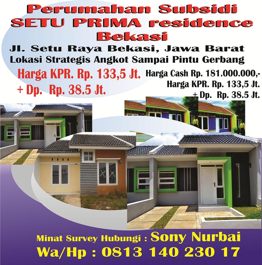 Rumah Subsidi Murah: Rumah Subsidi murah Bekasi