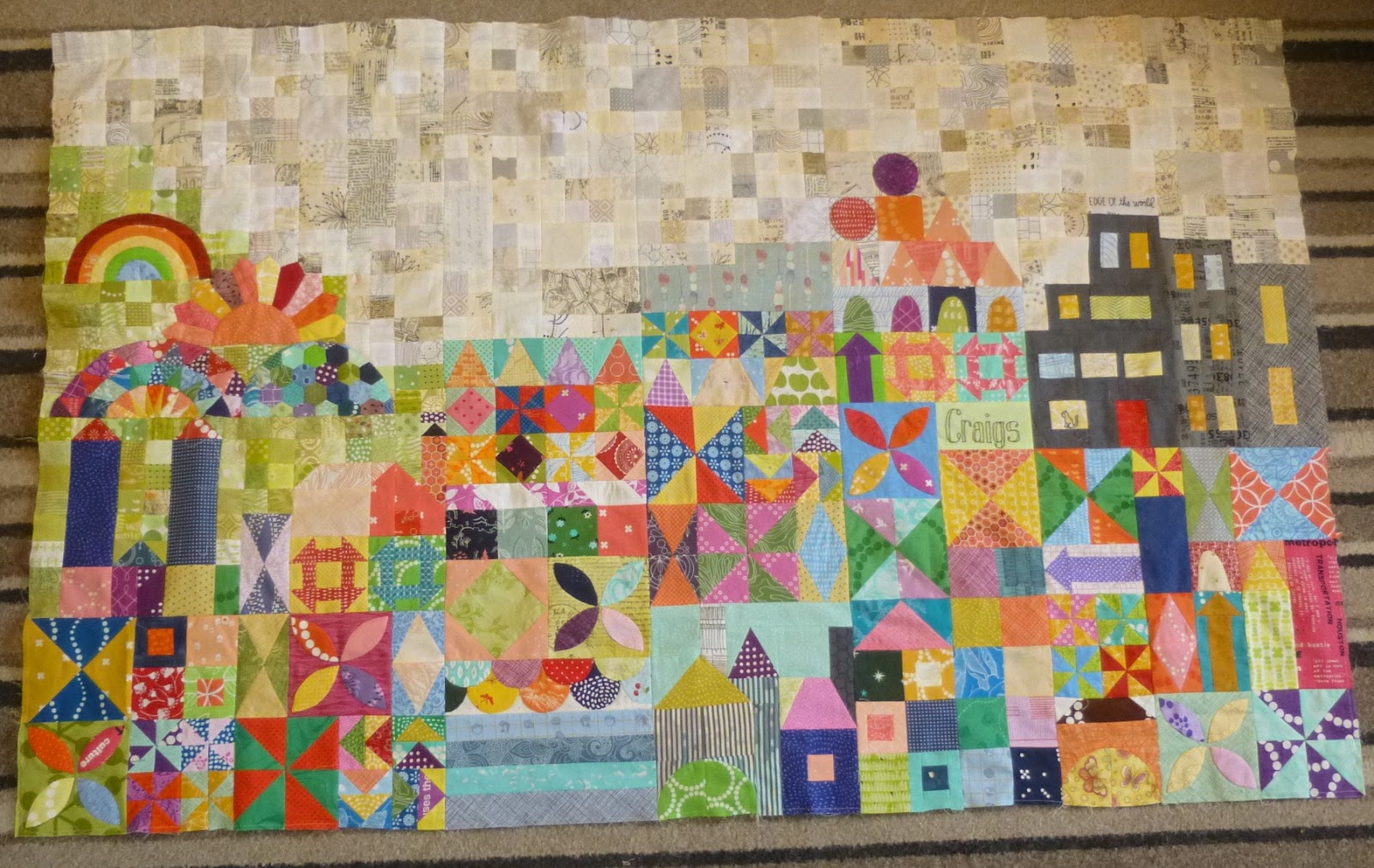 My Small world [quilt top]