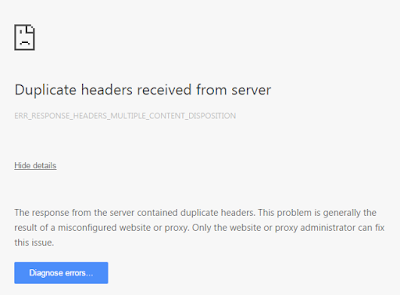 [Solved] Duplicate headers received from server in Chrome - Coding Defined
