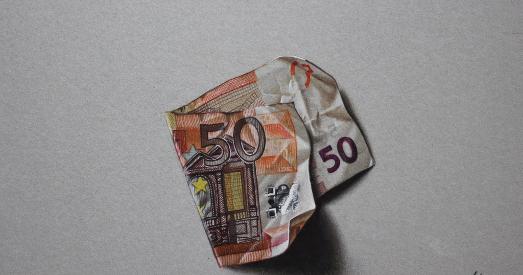 50 Euro Note Drawing - Marcello Barenghi