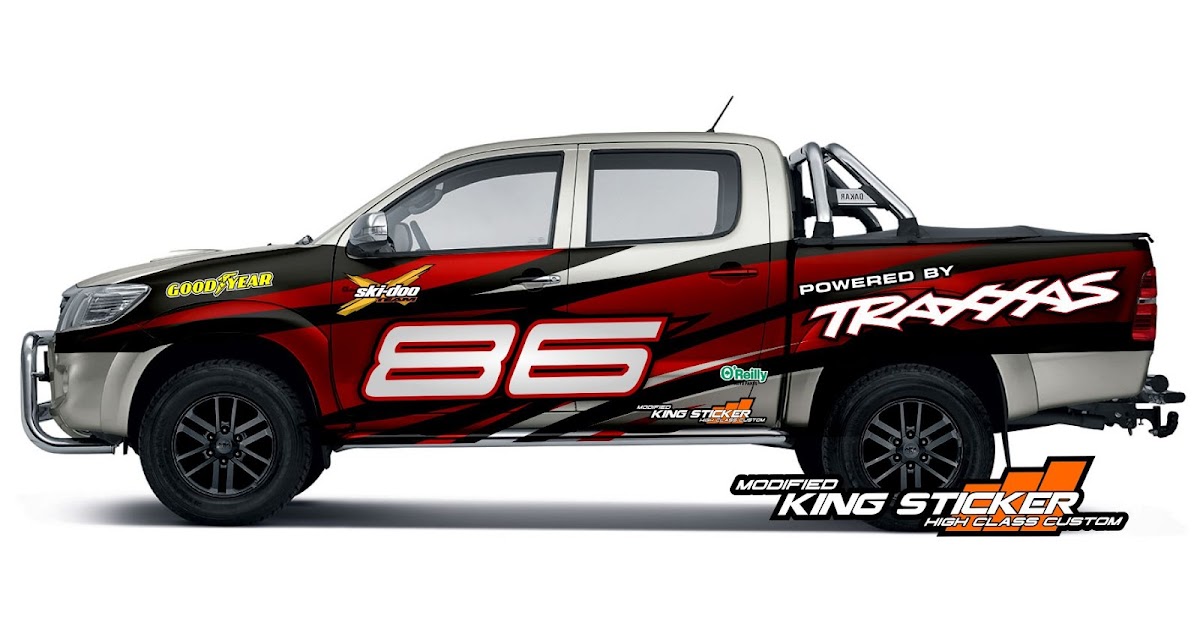 CUTTING STICKER TOYOTA HILUX DOUBLE CABIN | King Sticker bali