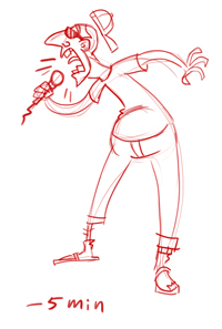 Learning drawing principles: pushing poses