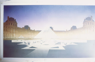 Beyond Architectural Illustration: Airbrush Demo - I M Pei's Louvre