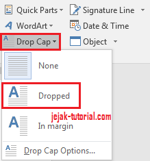 Cara Membuat Teks Drop Cap Di Microsoft Word - Jejak Tutorial
