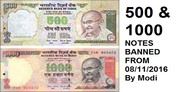 All 500 & 1000 notes banned wef 08/11/2016 midnight :PM Modi | SIMPLE ...