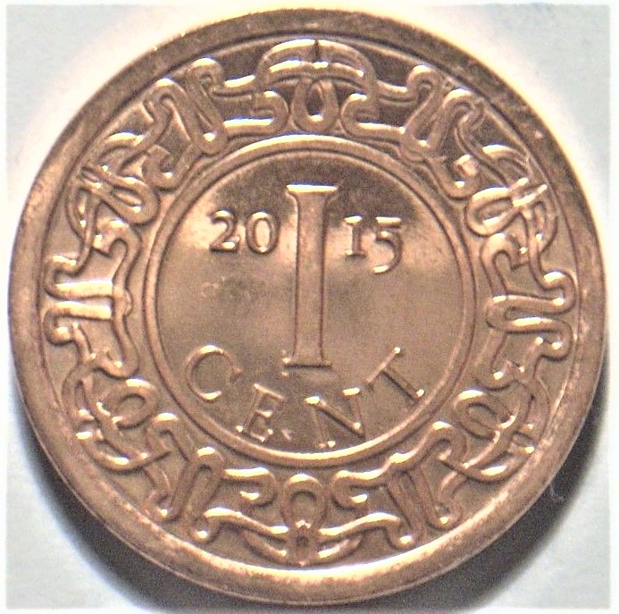 Erik J. van Loon munteninfo: SURINAME: 1 cent & 5 cent 2015