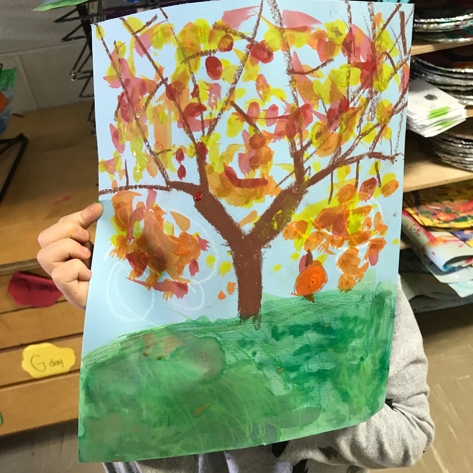 Elements of the Art Room: Kindergarten Fall Trees