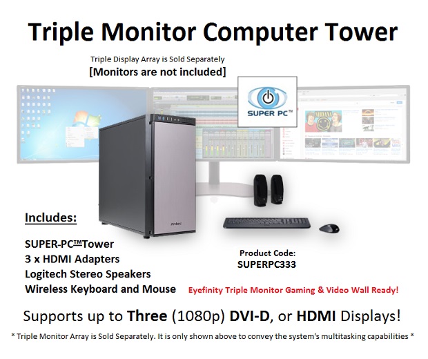 Multi-Monitor Tips and Tricks: SUPER PC | Triple Monitor Workstation ...