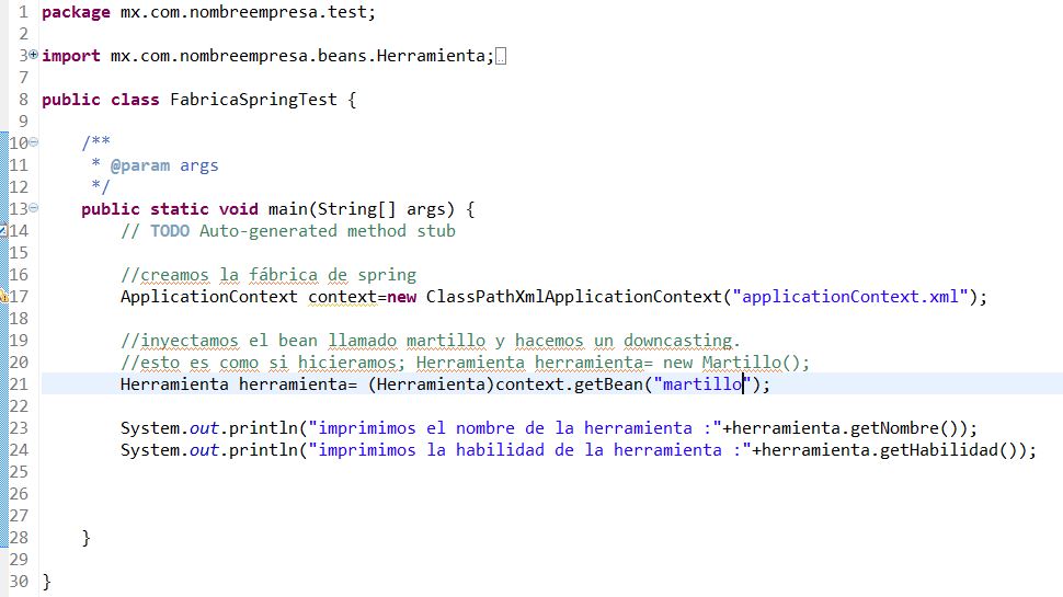 Java: Spring Framework Ejemplo Annotation