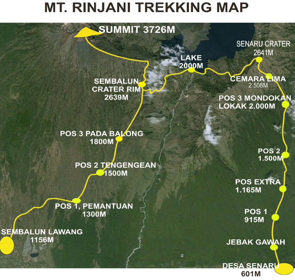 RINJANI TREKKING ROUTE ~ RINJANI LIFE TREKKING