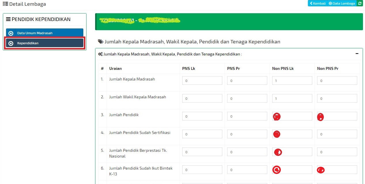 Panduan Lengkap Pengisian Emis Madrasah Jenjang MI Bagian 2 Pendidik ...