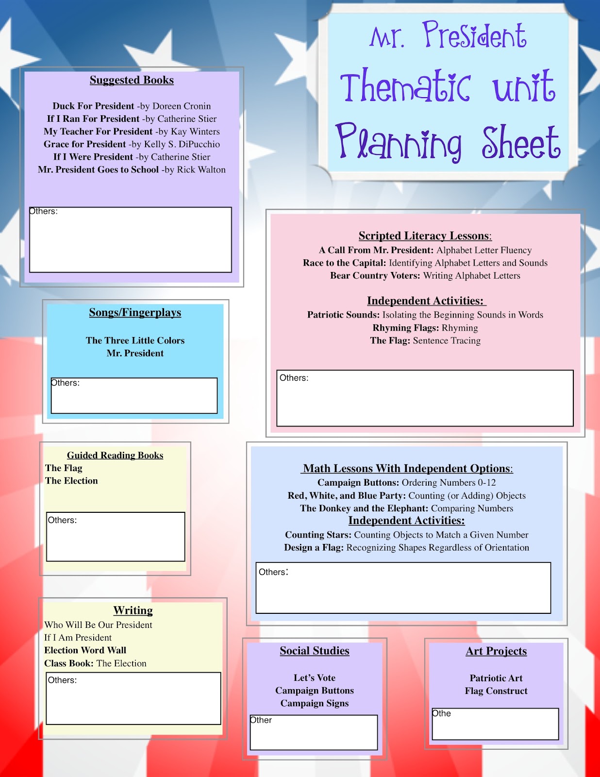 Kindergarten Kiosk: Election Day Thematic Unit