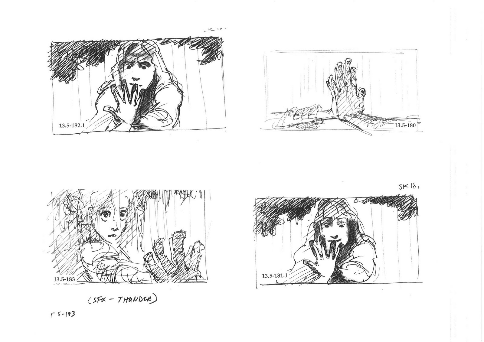 Living Lines Library: Tarzan - Storyboards, Storyboard Sketches