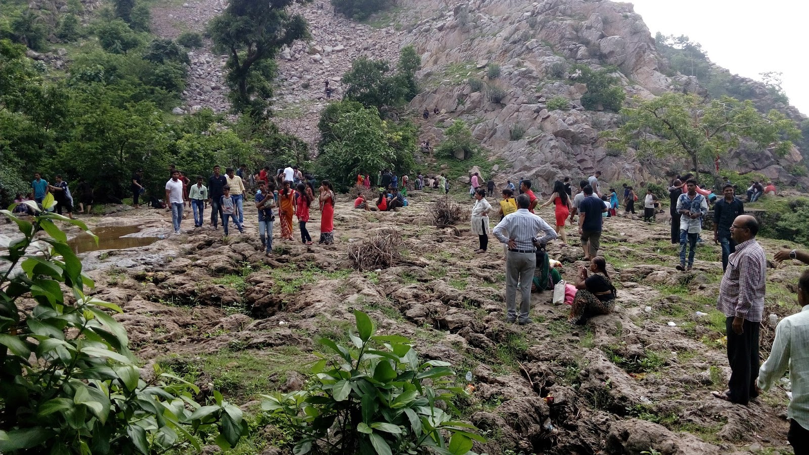 Hathni Mata Temple and Waterfall Near Pavagadh Jambughoda Gujarat India