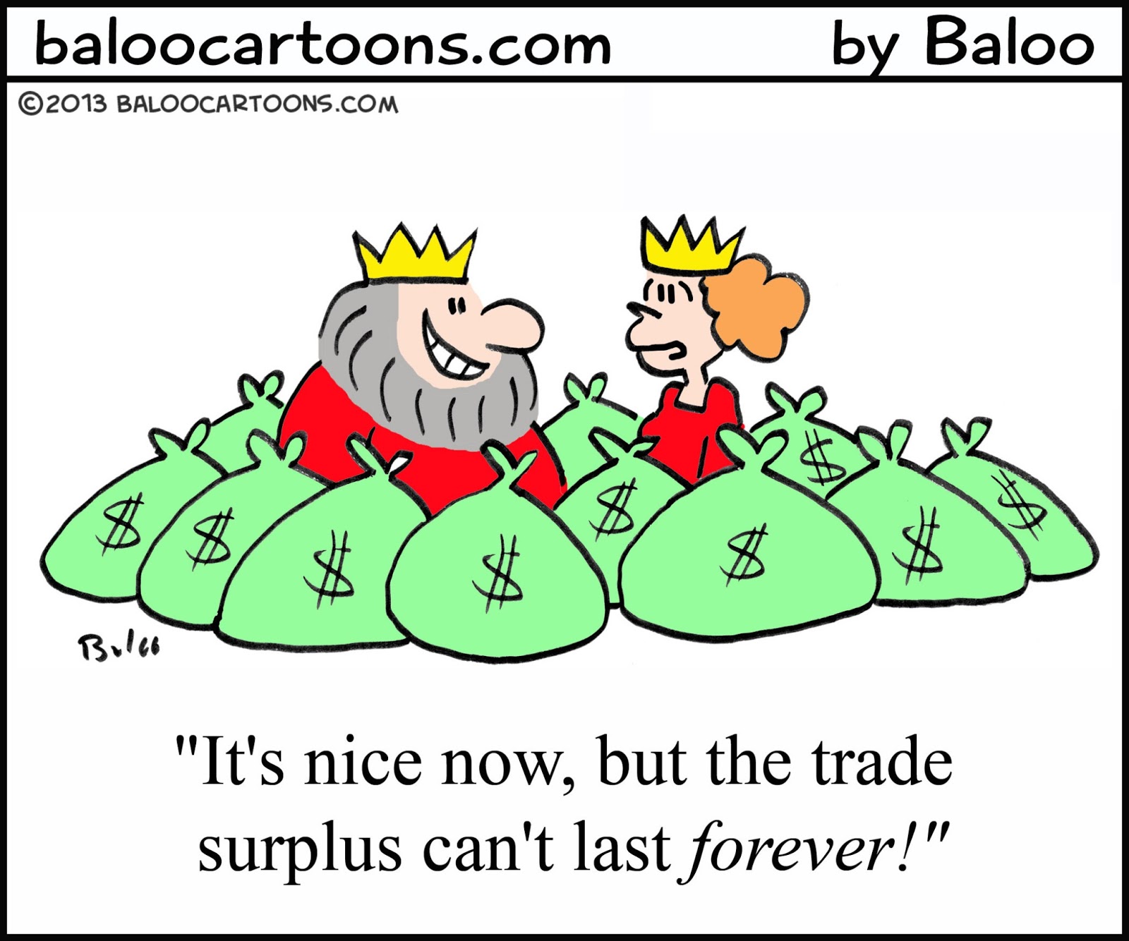 BALOO'S CARTOON BLOG: Trade Surplus cartoon