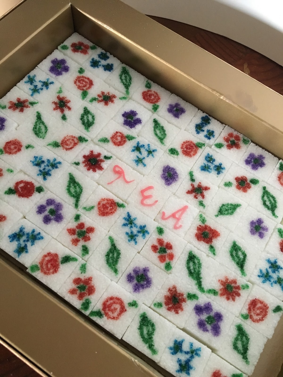 A Tray of Bliss: A Homespun Year...Decorated sugar cubes...