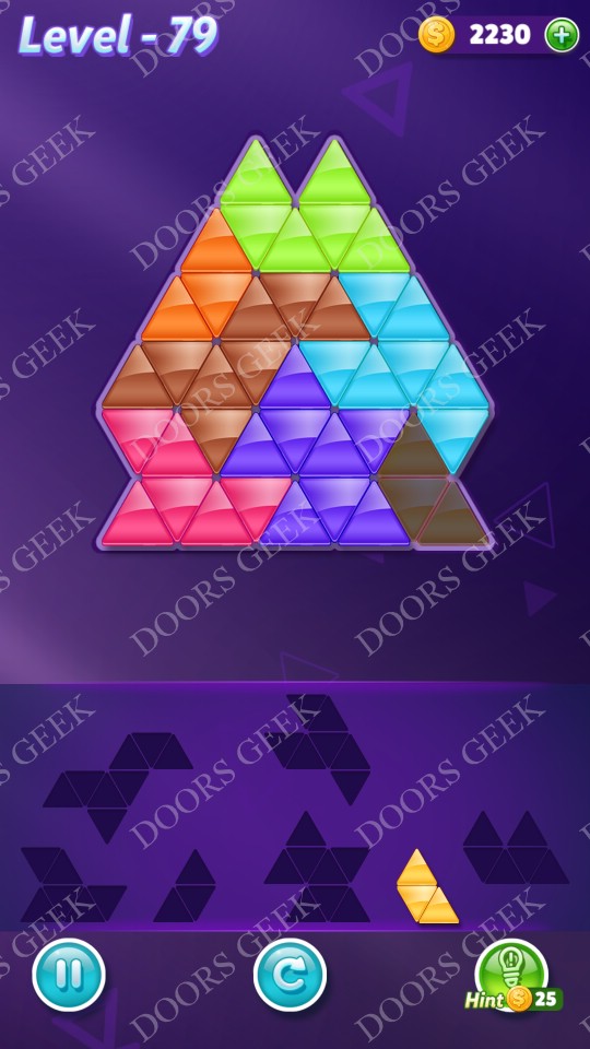 Block! Triangle Puzzle Advanced Level 79 Solution ~ Doors Geek