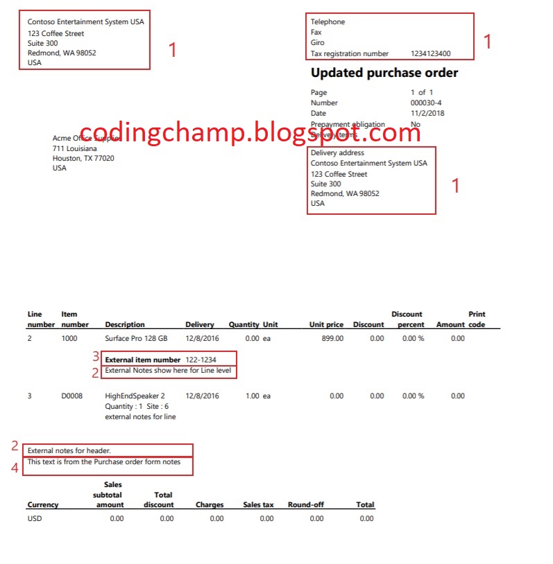 Coding Champ: Purchase Order Confirmation Report in Dynamics D365 for ...
