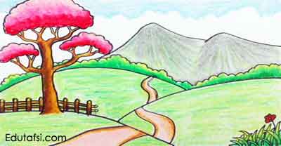 Cara Menggambar Pemandangan Padang Rumput Untuk Pemula - Mata Pelajaran