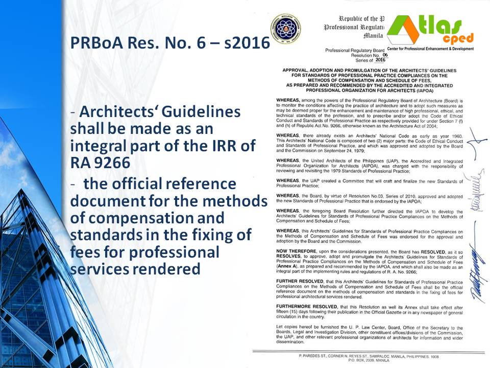 Architects' Guidelines: Methods of Compensation and Schedule of Fees ...