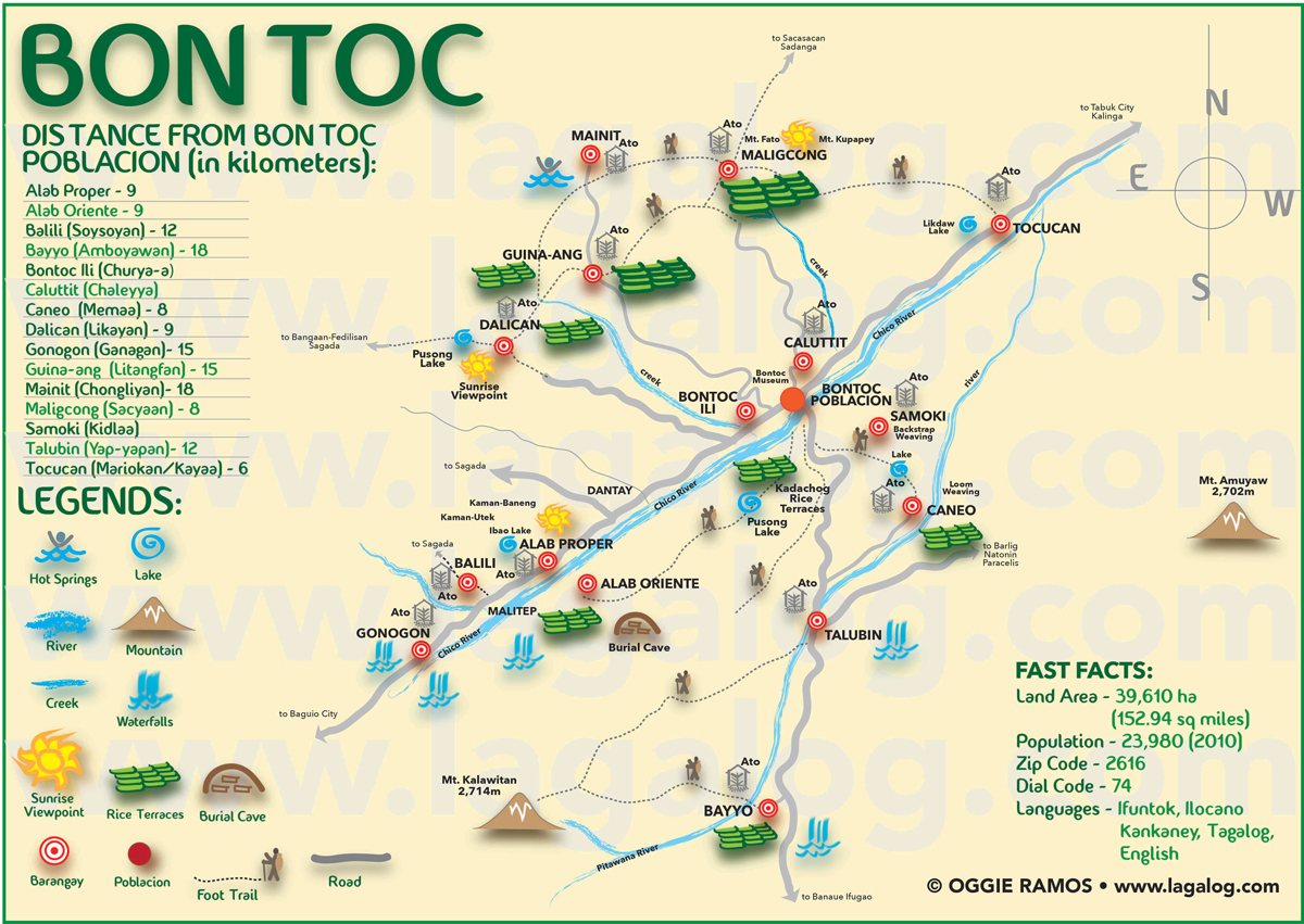 Lagalog Philippines Travel Photography Blog: Bontoc Art Map: The First ...