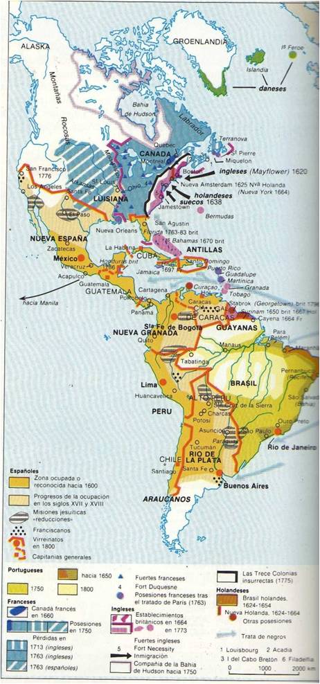 Historia y Fuentes: Imperios coloniales en América (s. XVII y XVIII)