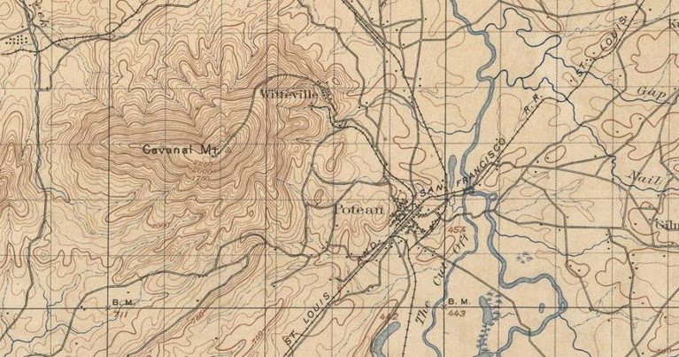 Old map of Poteau - explained! - The Birth of Poteau