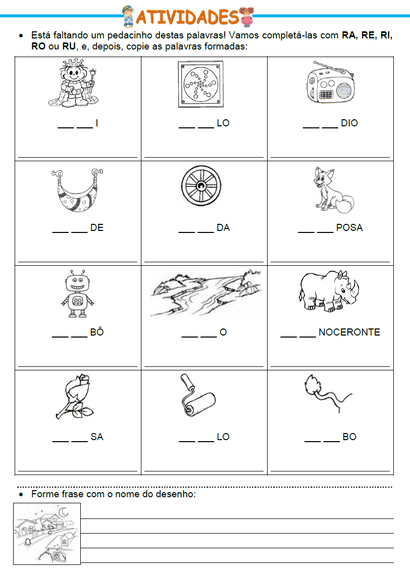 Ortografia - Palavras com RA-RE-RI-RO-RU / ATIVIDADES PARA EDUCADORES atividades-palavras-ra-re ...