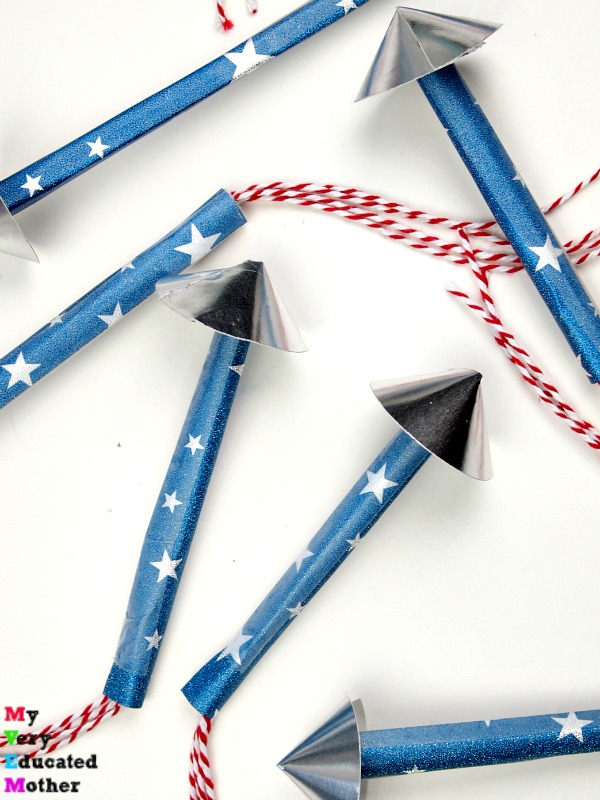 Kids Craft: Firecracker Straw Rockets