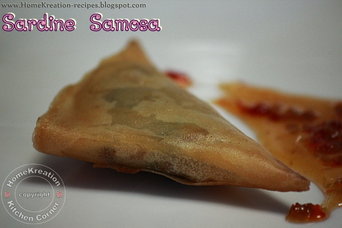 HomeKreation - Kitchen Corner: Sardine Samosa