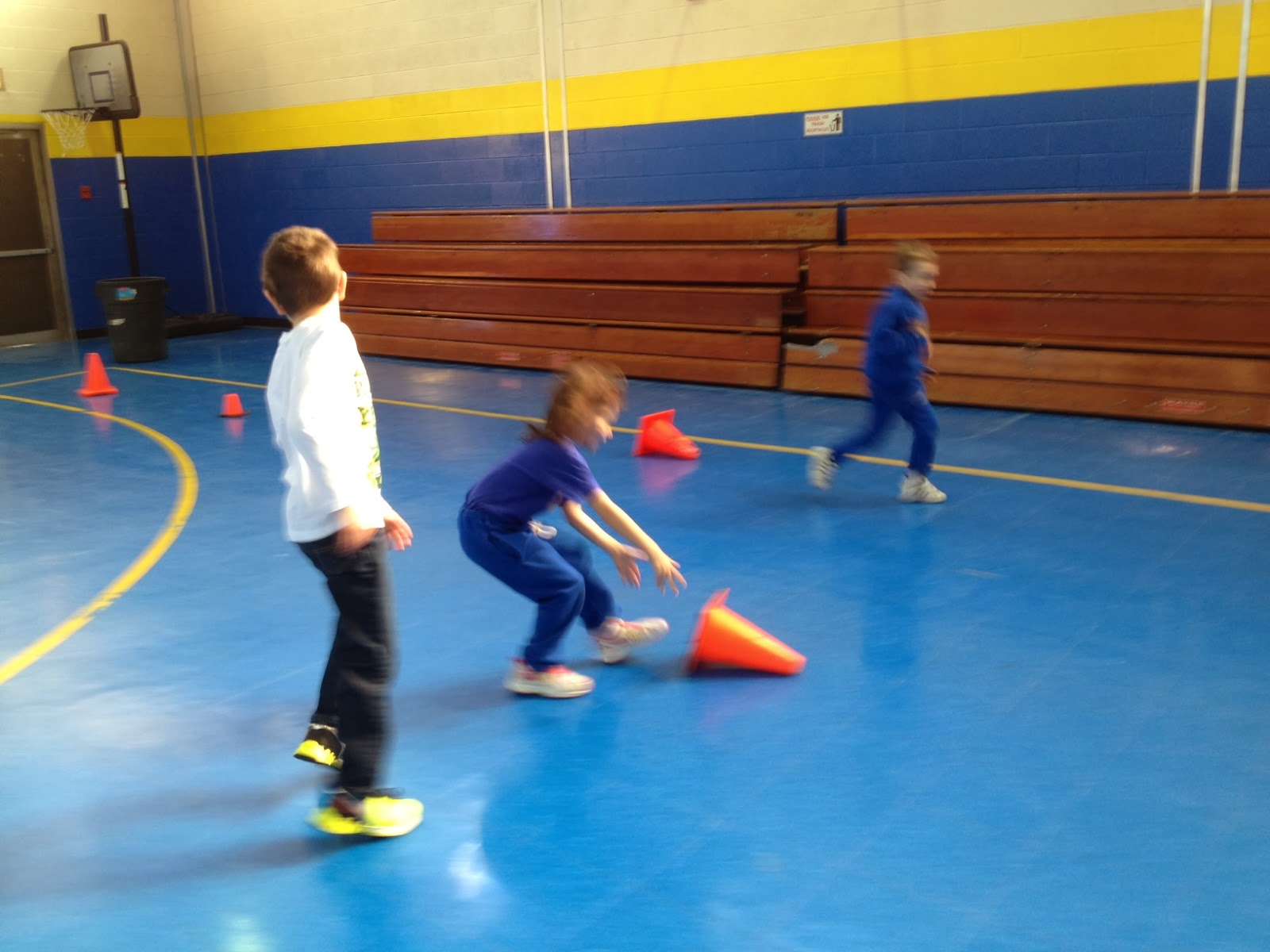 Our Lady of Peace School: A game of "Crazy cones" in 1st grade gym ...