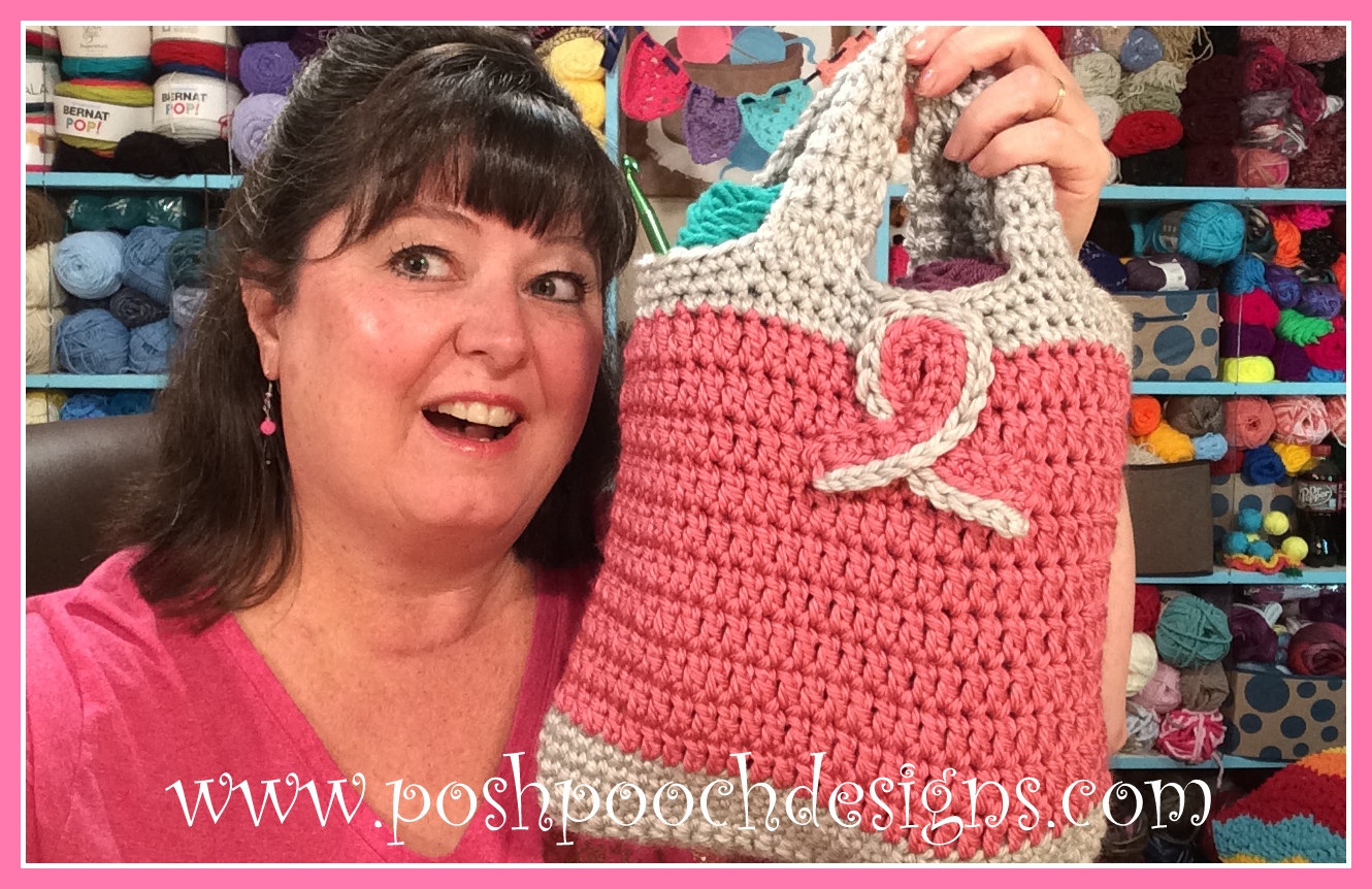 Posh Pooch Designs : Pink Ribbon Tote Bag Crochet Pattern | Posh Pooch ...